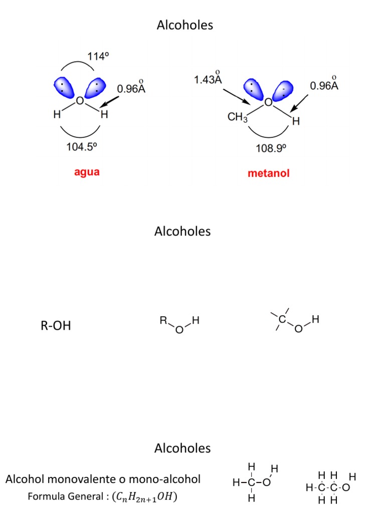 Alcoholes | PDF | Moléculas | Química