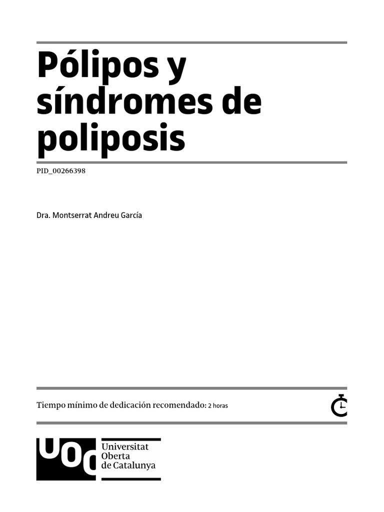 Pólipos y Síndromes de Poliposis: Dra. Montserrat Andreu García | PDF ...