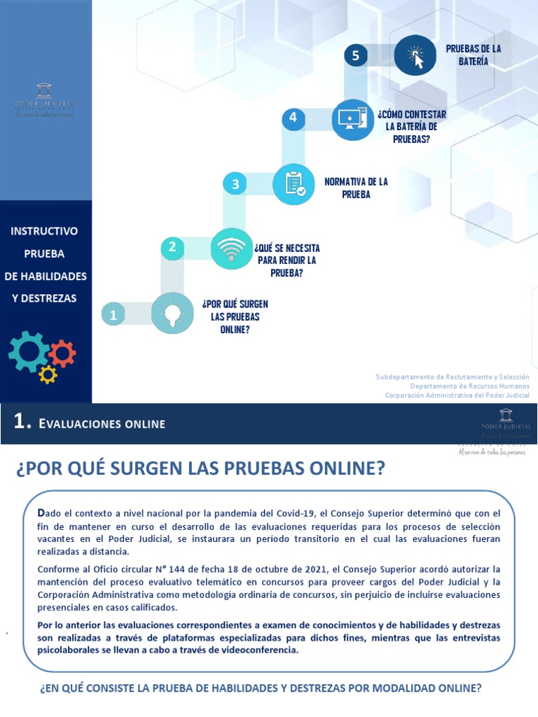 Instructivo Prueba Habilidades y Destrezas | PDF | Razonamiento ...
