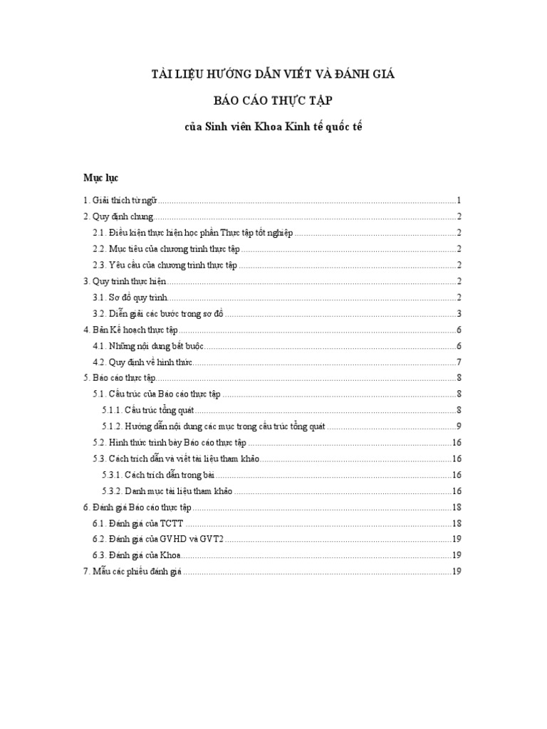Tài Liệu Hướng Dẫn Viết Và Đánh Giá BCTT - Final | PDF