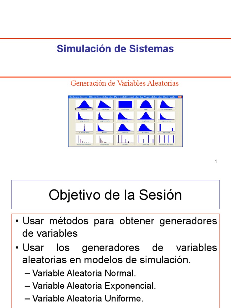 Generadores de Variables Aleatorias | PDF | Variable aleatoria ...