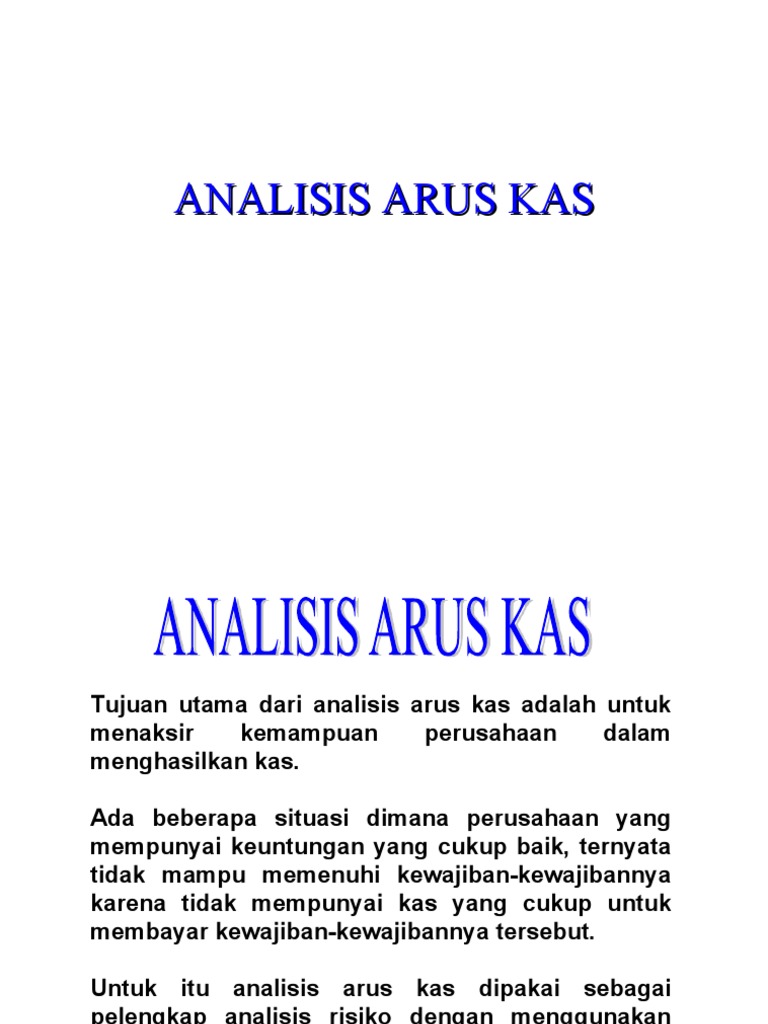 Analisis Arus Kas | PDF