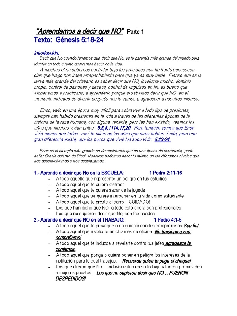 Aprendamos A Decir Que No Pdf