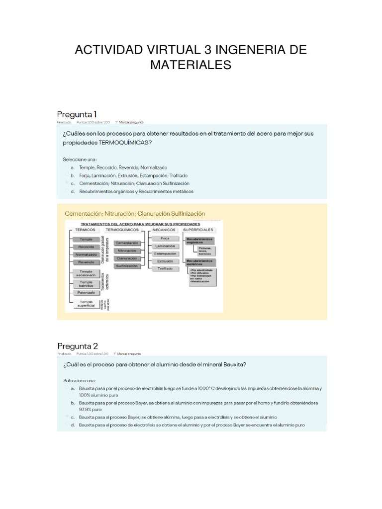Actividad Virtual en Ingeniería de Materiales | PDF