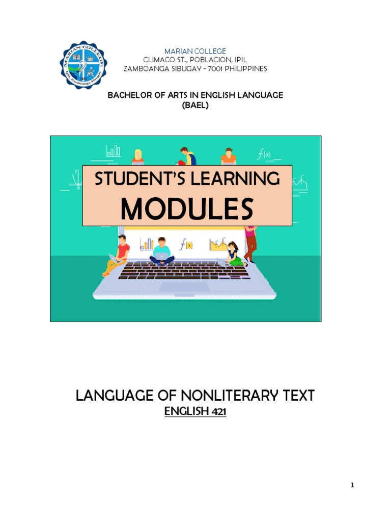 ENGLISH 421 Lang. of Non Literary Text | PDF | Sentence (Linguistics ... ENGLISH 421 Lang. of Non Literary Text | PDF | Sentence (Linguistics ...