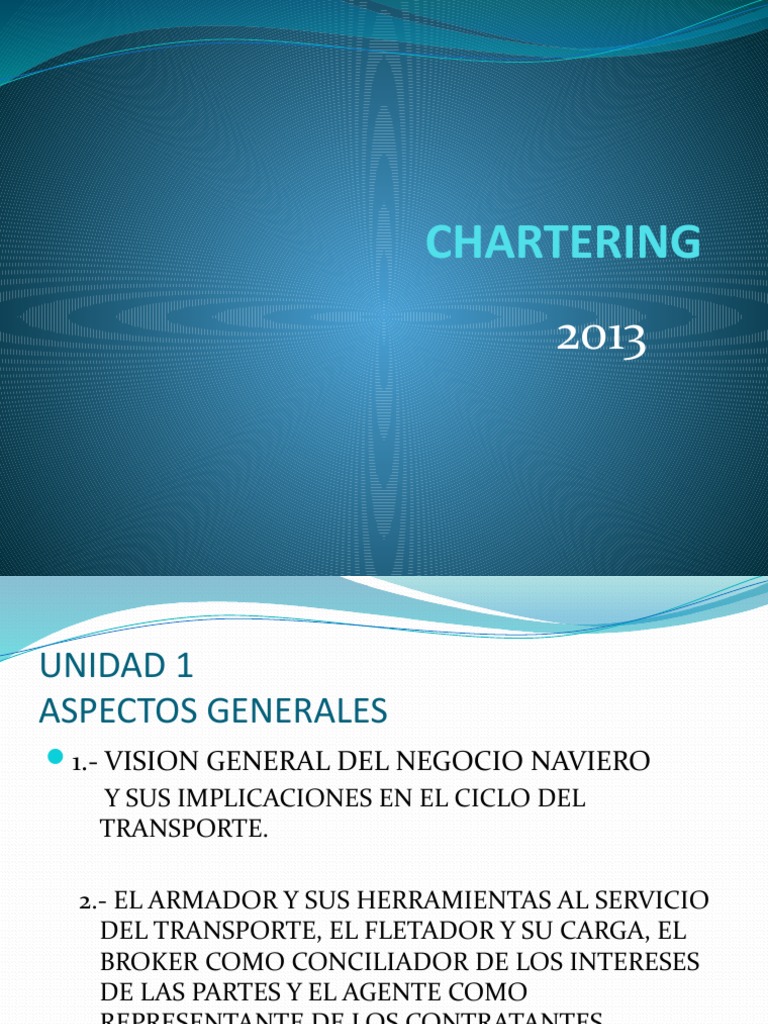 Chartering | PDF | Economias