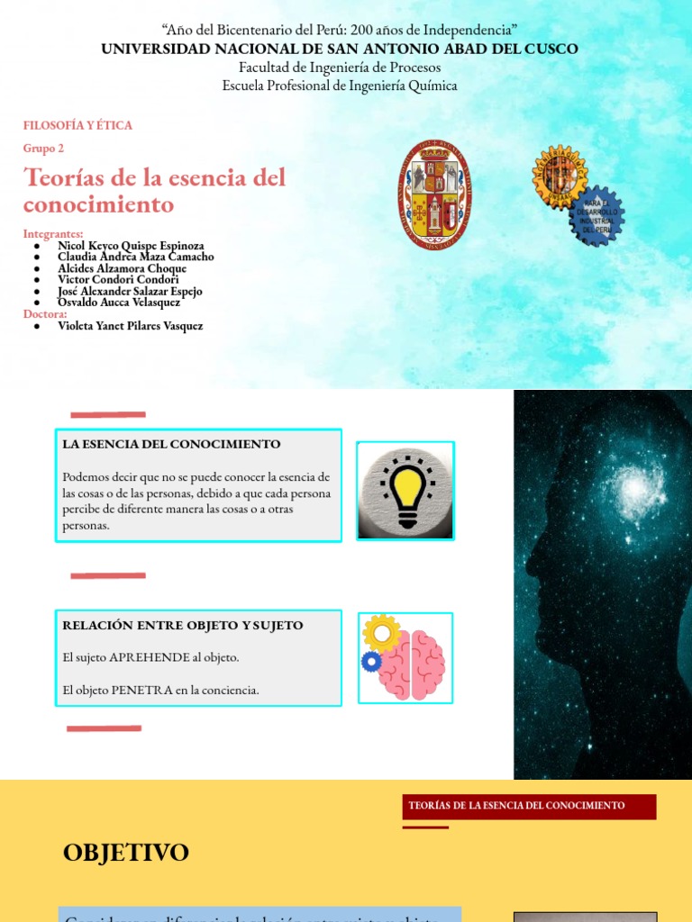 Teorías de La Esencia Del Conocimiento | PDF | Realismo filosófico | Realidad