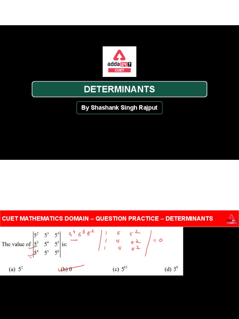 Chapter 4 Determinants | PDF