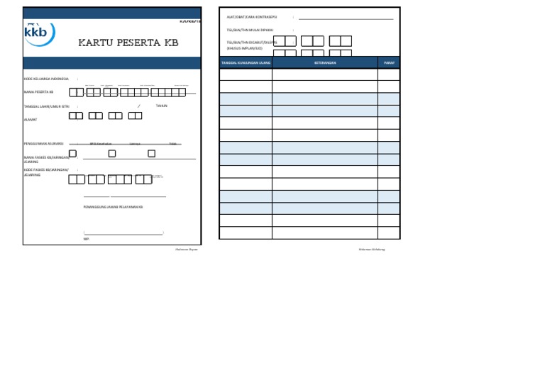 Formulir K I KB 15 | PDF