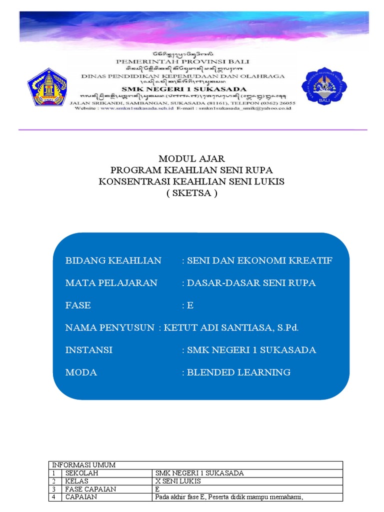 08 Modul Ajar Sketsa | PDF