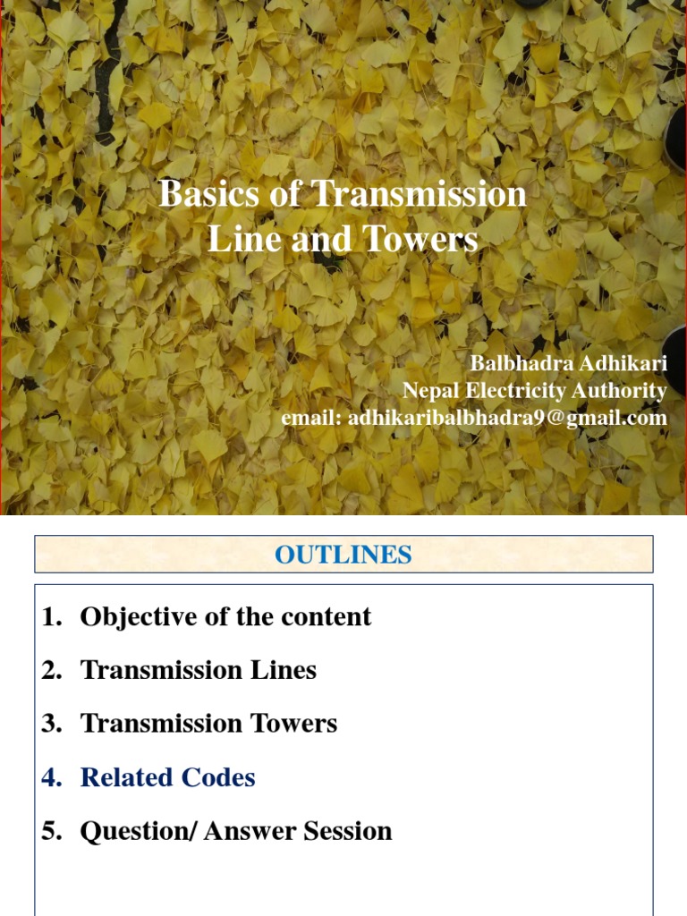 Overview of Transmission Lines and Towers | PDF | Electric Power ...