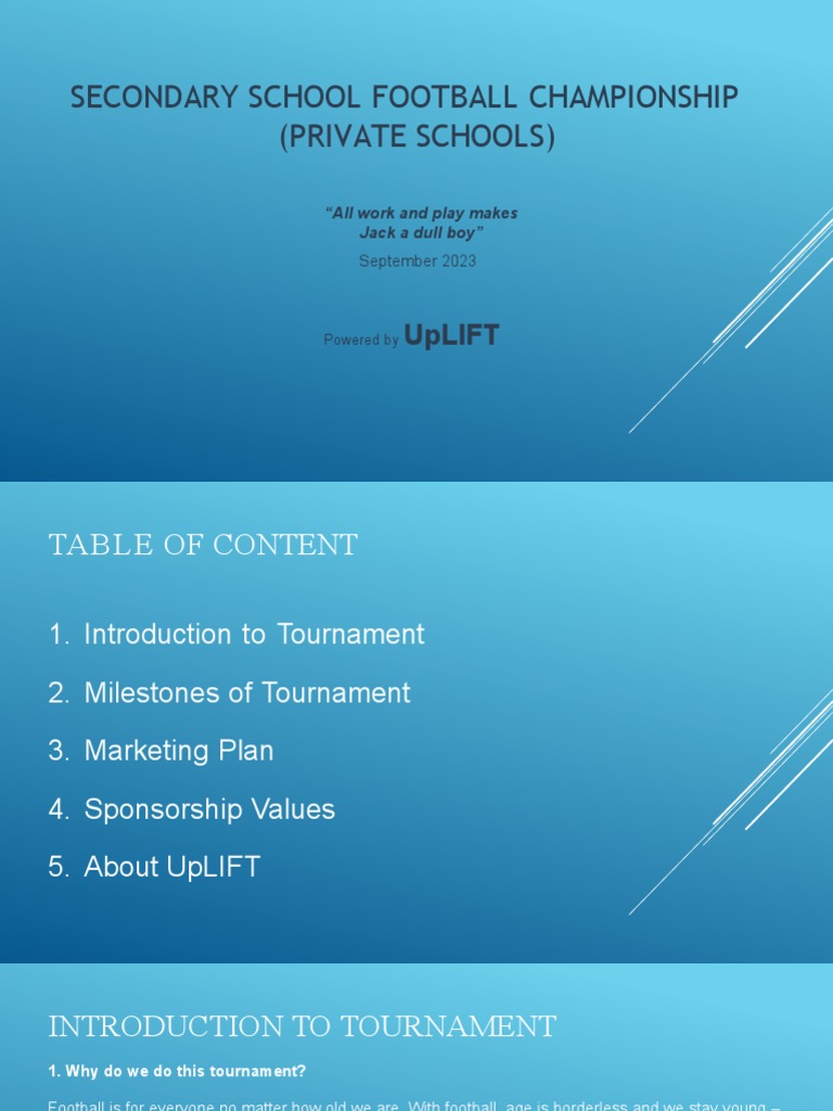 Private Schools Football Competition Proposal | PDF | Association ...