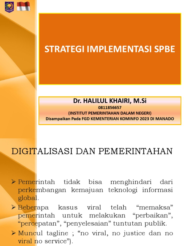 Strategi Implementasi Spbe | PDF