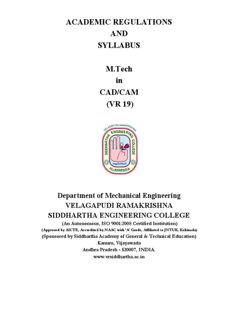 Cadcam Mtech19 27-10-2020 | PDF | Course Credit | Thesis