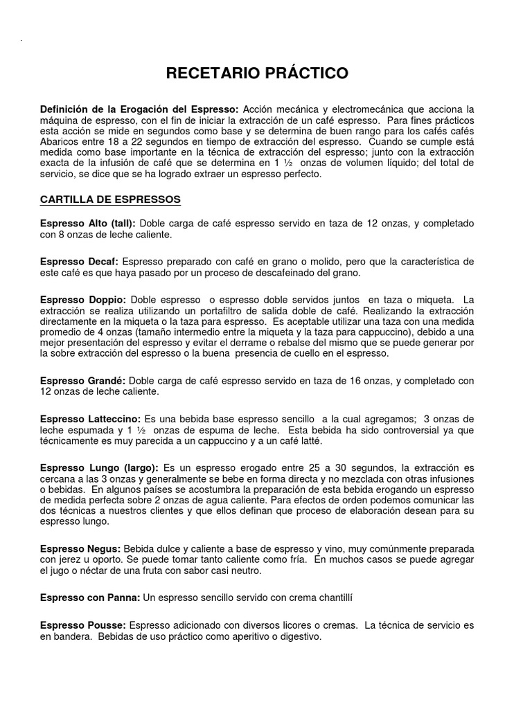 Guía Completa de Variedades de Espresso | PDF | café | Bebida