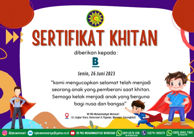 Sertifikat Khitan B | PDF