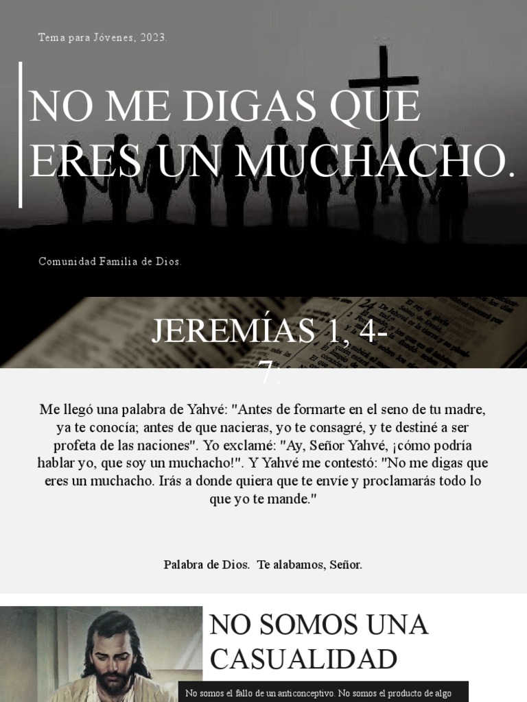 No Me Digas Que Eres Un Muchacho. | PDF | Cristo (título) | Joshua