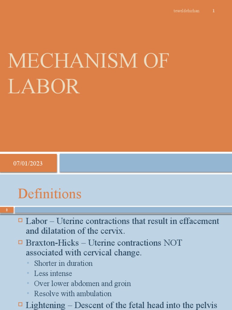 Mechanism of Labor | PDF | Pelvis | Childbirth