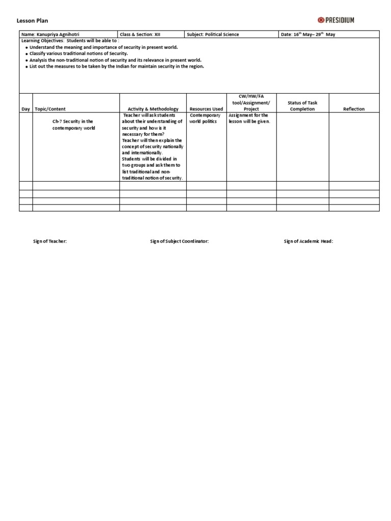 Lesson Plan Ch-7 | Download Free PDF | Lesson Plan | Behavior Modification