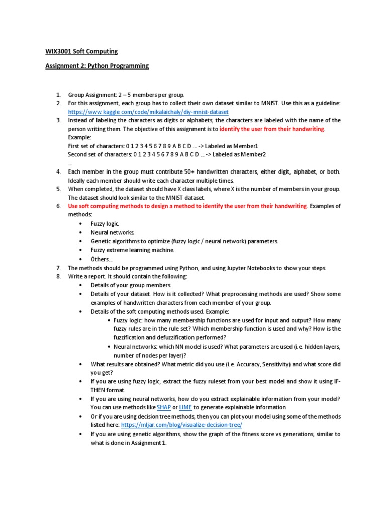 WIX3001 Soft Computing Assignment 2 | PDF | Fuzzy Logic | Artificial Neural Network