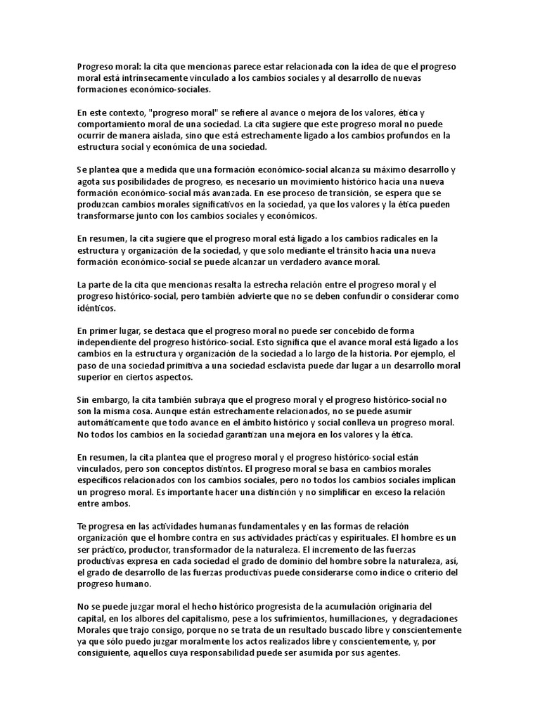 Progreso Moral Deontología | PDF | Moralidad | Sociedad