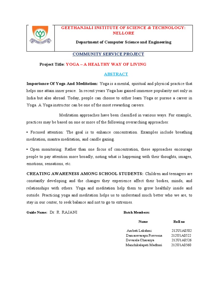 CSP Abstract | PDF | Meditation | Yoga