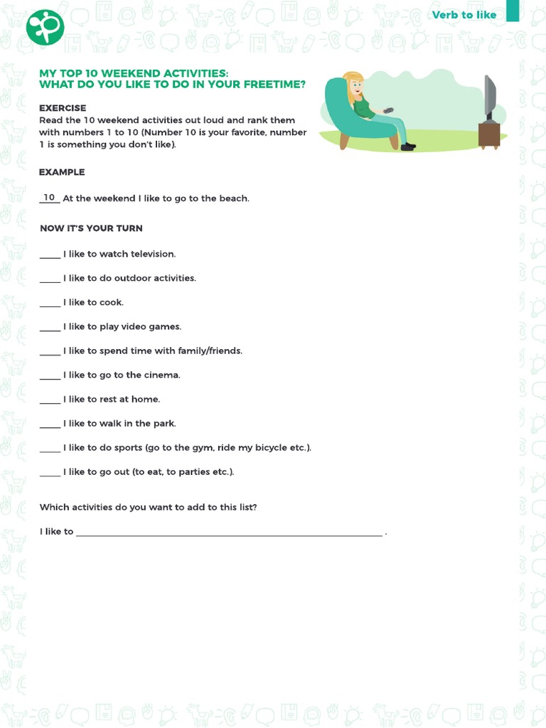 My Top 10 Weekend Activities | PDF