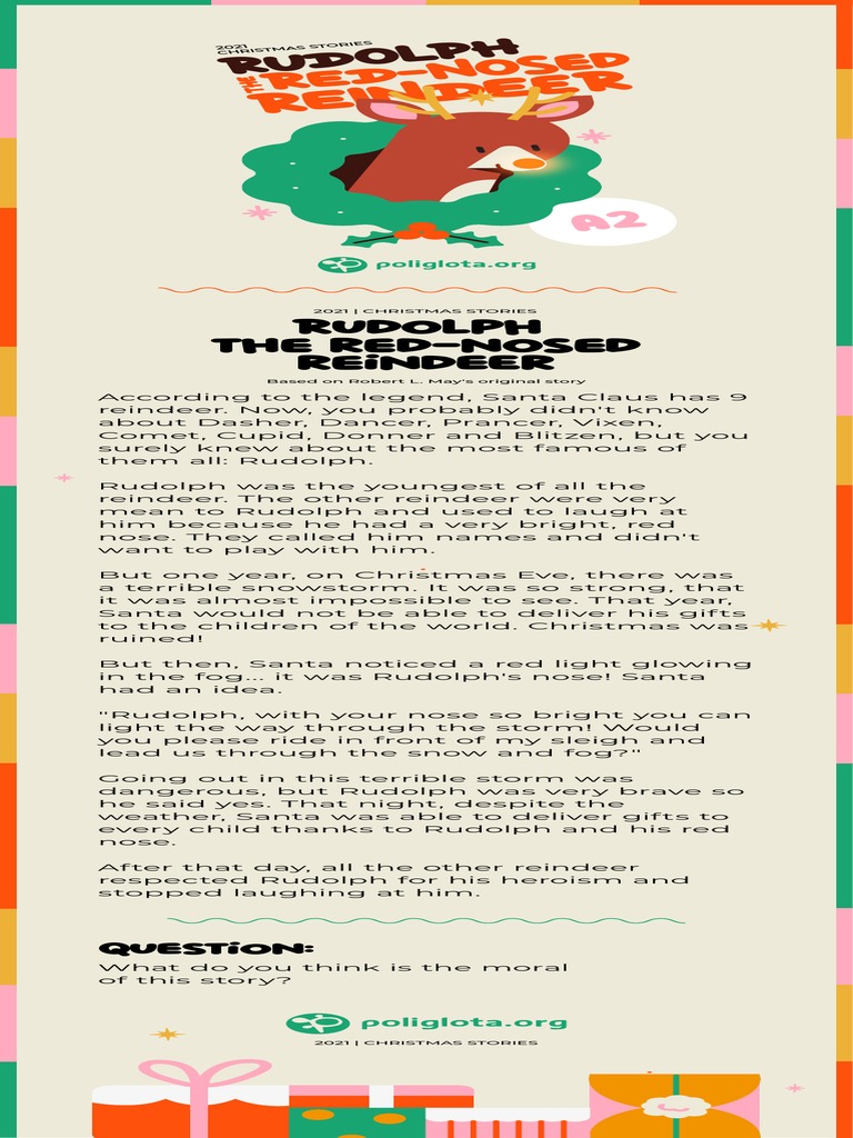 Rudolph the Red-Nosed Reindeer Story | PDF