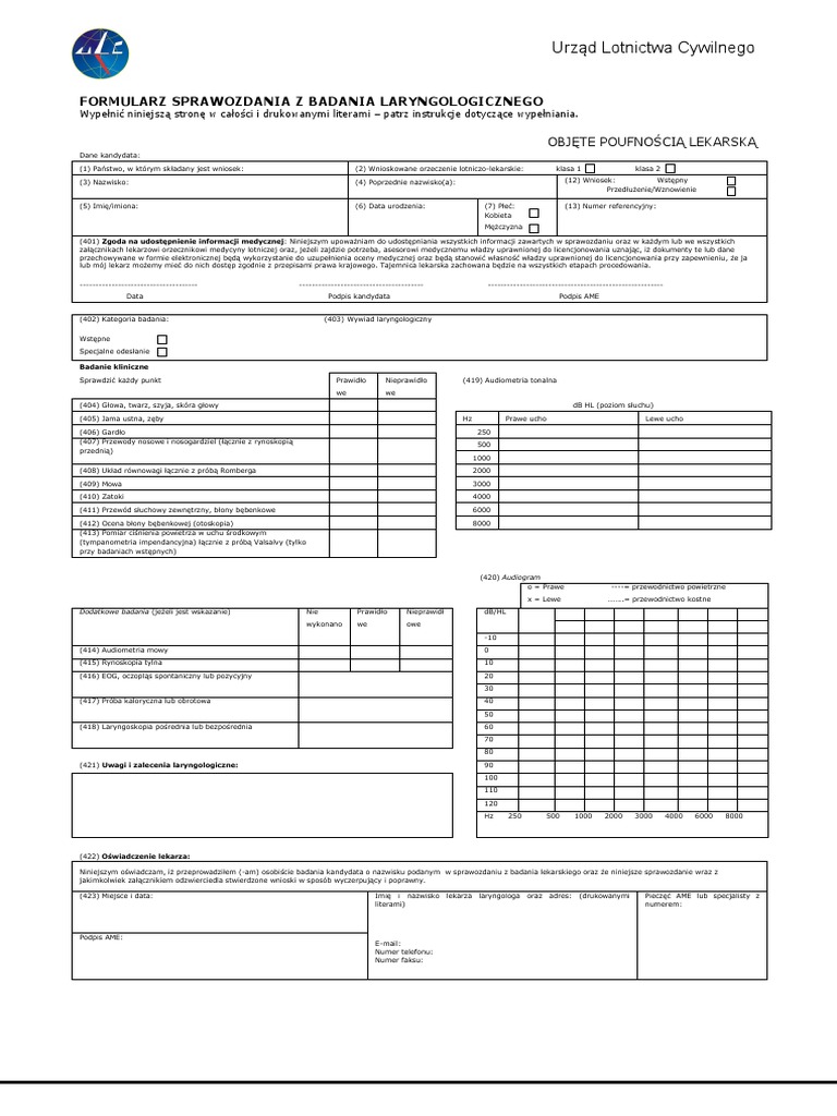 Formularz Laryngologiczny | PDF