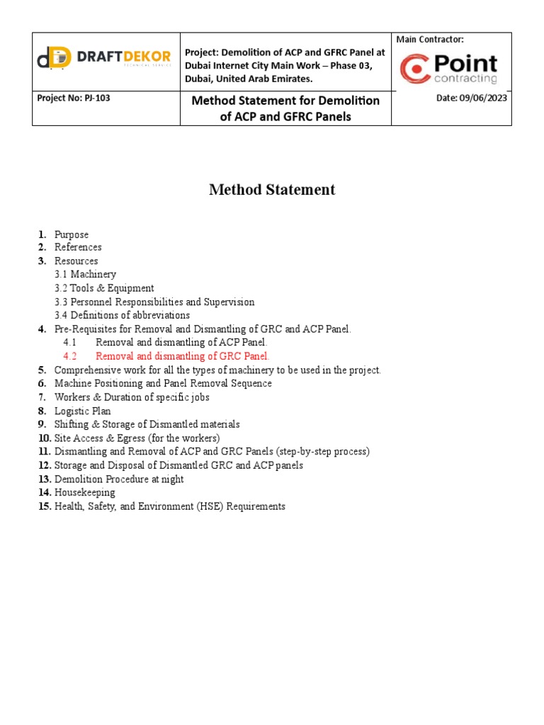 MSRA - Demolition | PDF | Crane (Machine) | Demolition