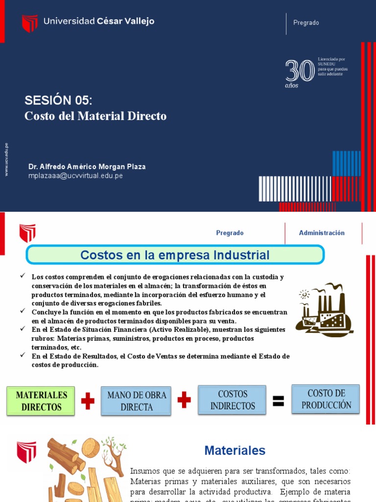 Costo del Material Directo en Contabilidad | PDF | Economias | Business