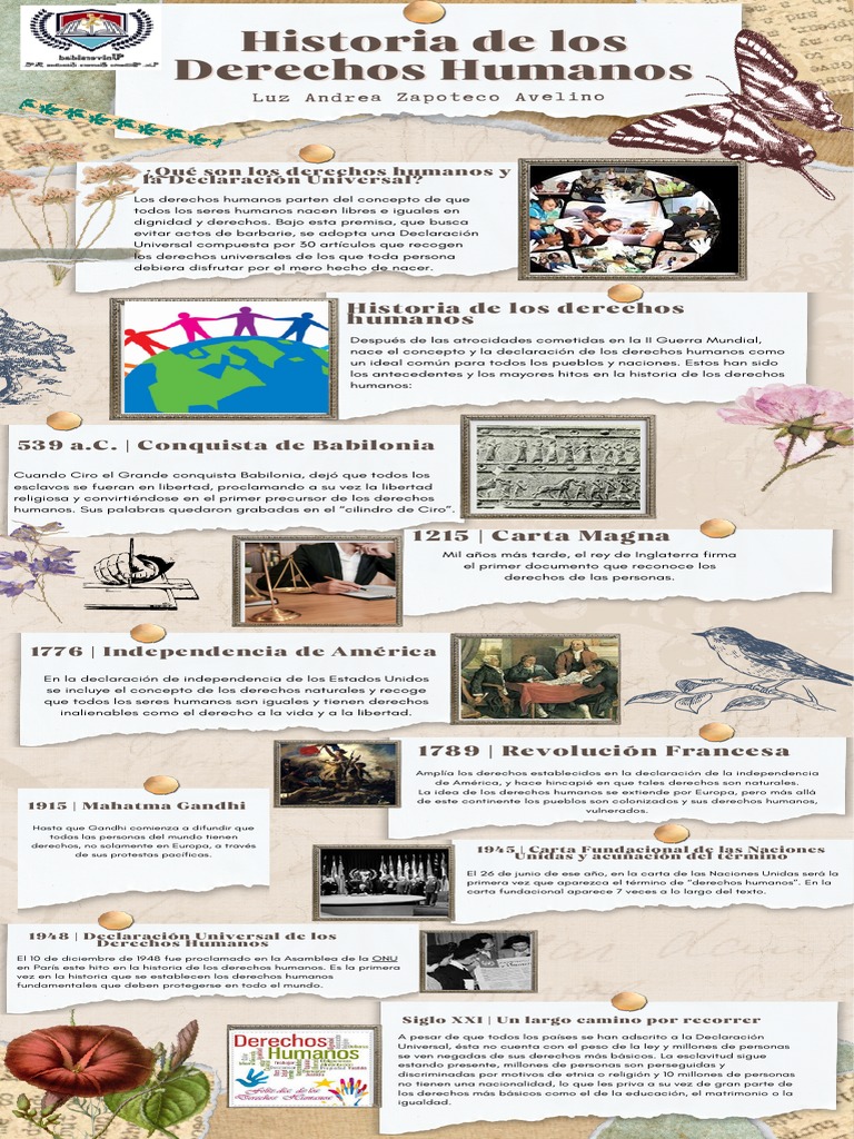 Infografia Historia de Los Derechos Humanos. | PDF | Derechos humanos | Justicia