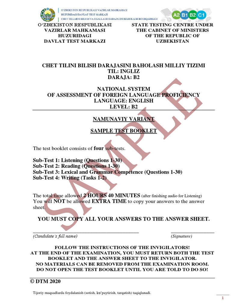 CEFR B2 Sample V2 | PDF | Newspapers | Internet