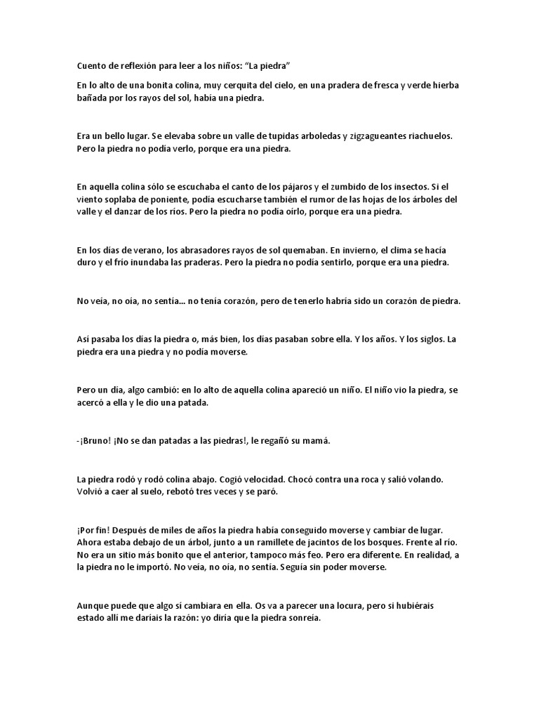 Cuento de Reflexión para Leer A Los Niños | PDF