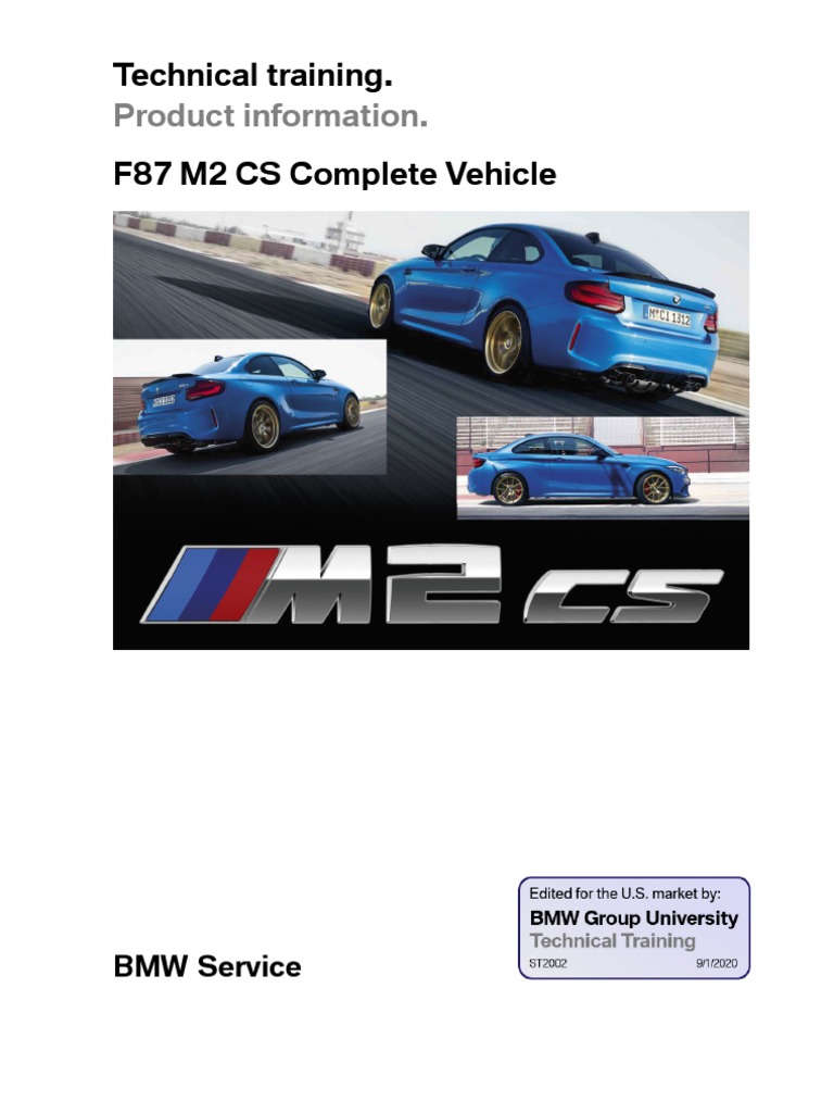F87 M2 CS Complete Vehicl | PDF | Brake | Tire