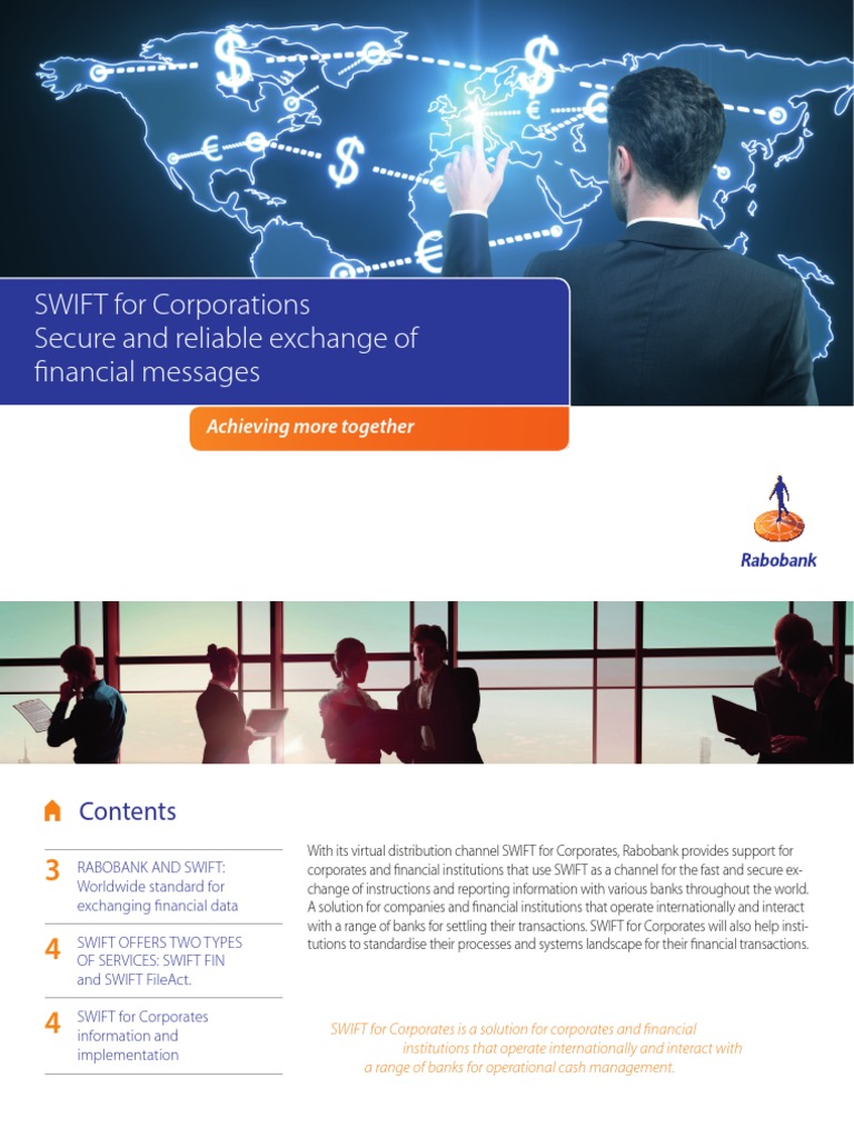 Brochure Swift For Corporates | PDF | Personal Finance | Banking Technology