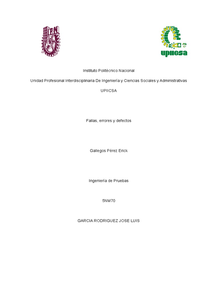 1.1.3 Fallas, Errores y Defectos | PDF | Software | Ingeniería de software