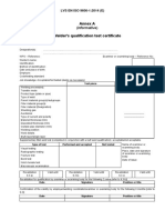 Welder Qualification Test Certificate Format | PDF | Welding | Construction