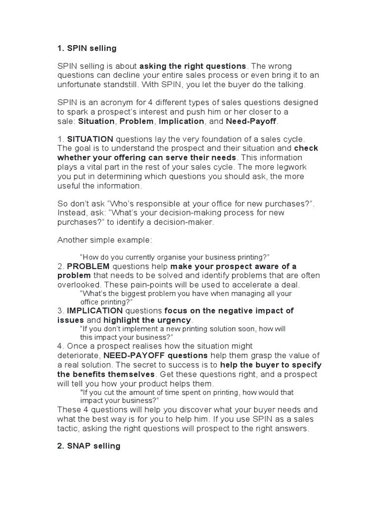 Effective Sales Approaches Explained | PDF | Sales | Cognitive Science