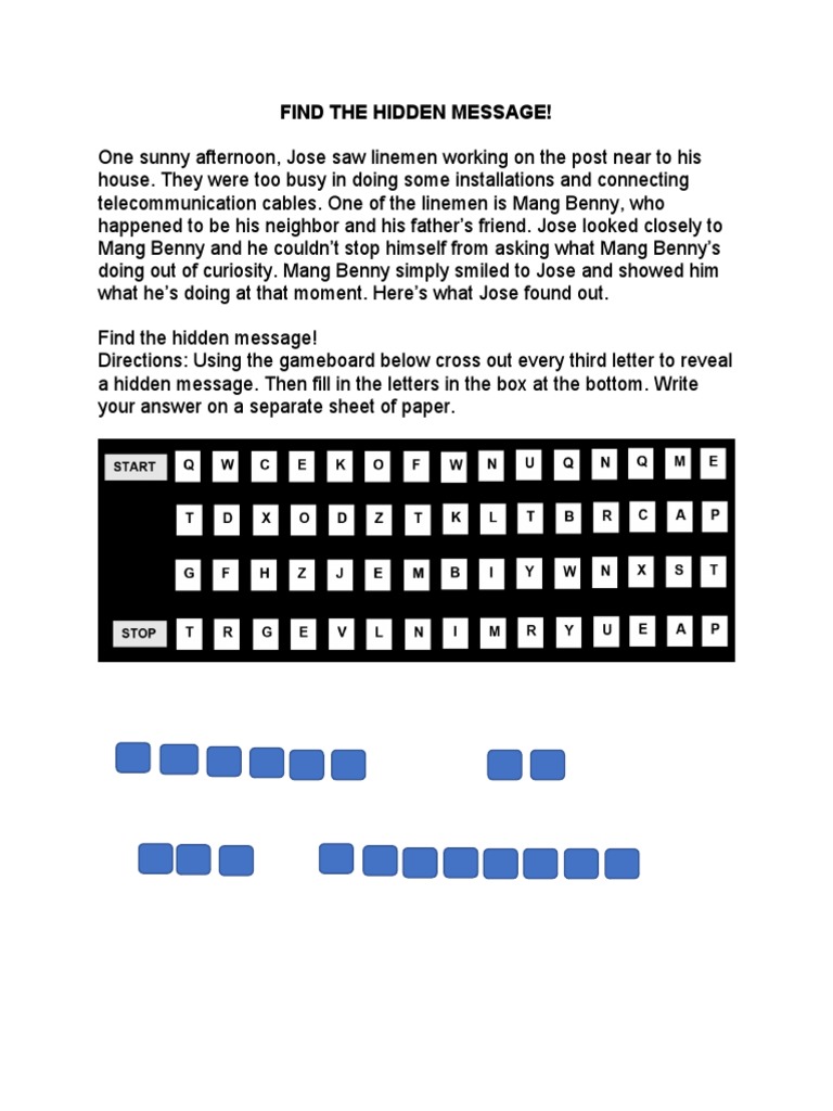 Find The Hidden Message 10 | PDF