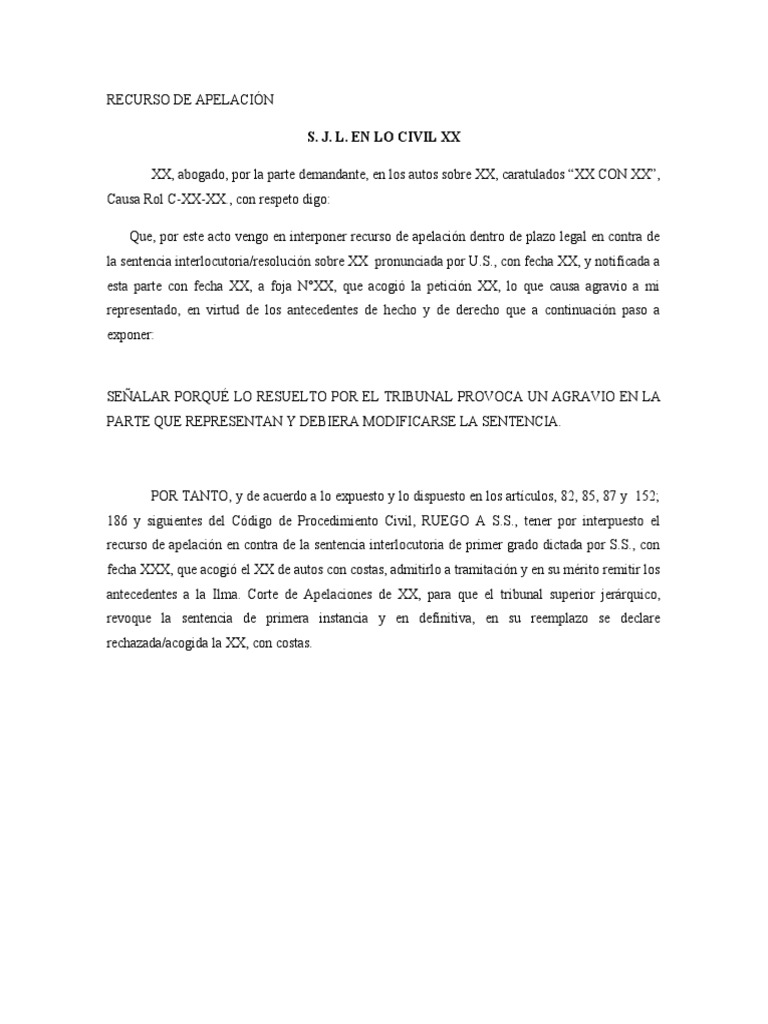 Recurso de Apelación | PDF