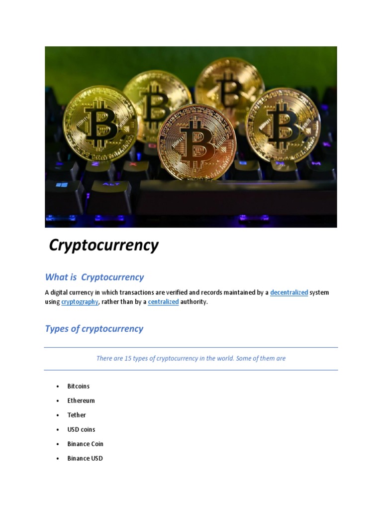 Yash Kumar - XI - A - Cryptocurrency | PDF