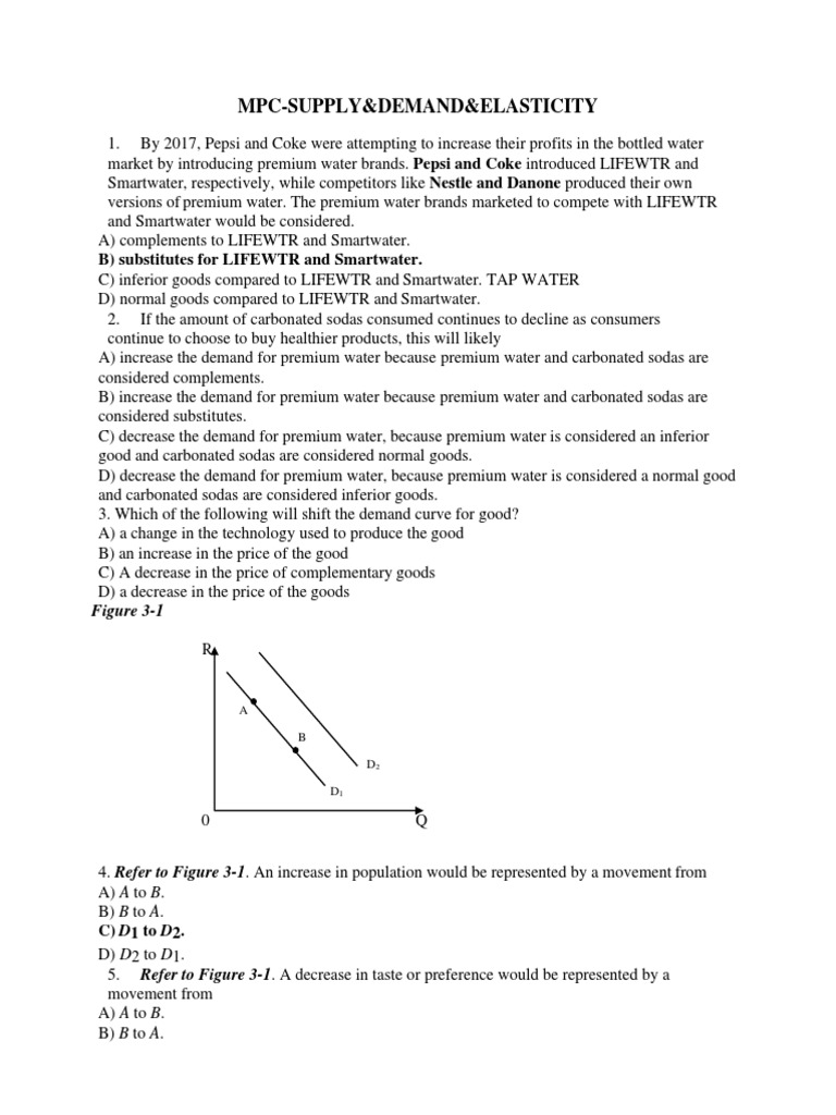 Tutorial Review 1 | PDF | Supply And Demand | Economic Equilibrium