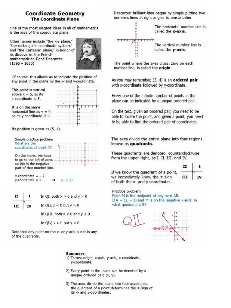 The Coordinate Plane | PDF