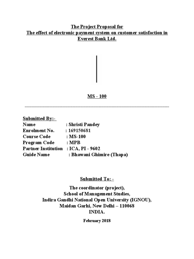 MS 100 Proposal Accepted Shristi Pandey | PDF | Banks | Online Banking