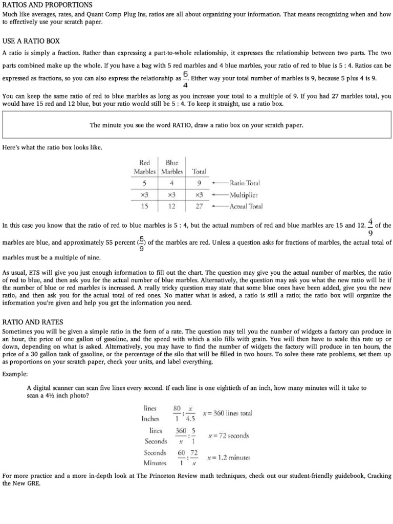 Ratios Notes and Drill | PDF