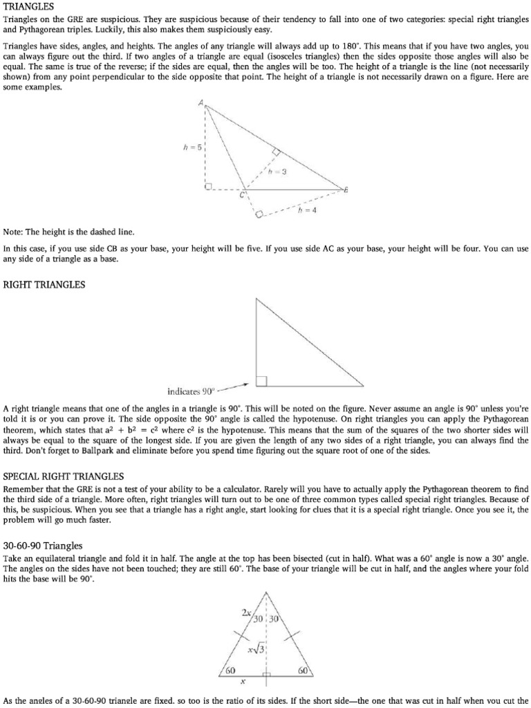 Triangles Notes and Drills | PDF