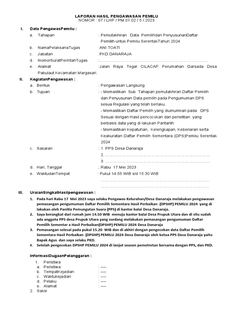 Form A Pengumuman Dan Pencermatan DPSHP DNRJ | PDF Form A Pengumuman Dan Pencermatan DPSHP DNRJ | PDF