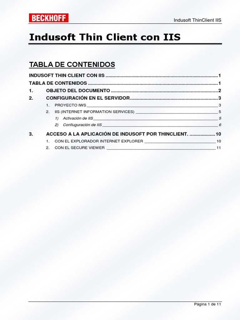 TN0093 - Indusoft ThinClient IIS | PDF | Servicios de Información de Internet | Red mundial