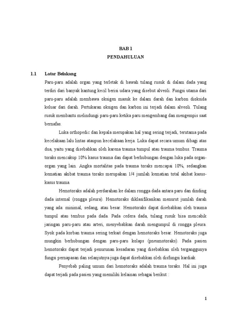 Dokumen - Tips - Laporan Kasus Hemotoraks | PDF